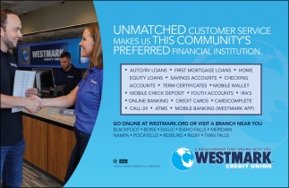 Community's Preferred Financial Institution, Westmark Credit Union ...